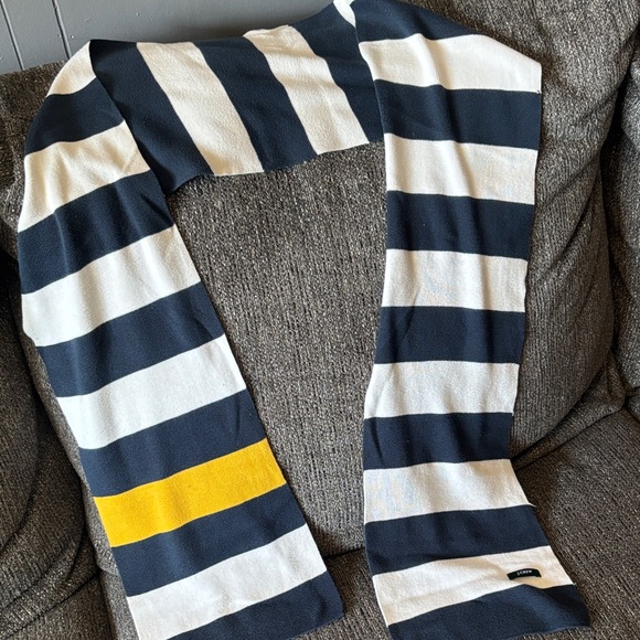 J. Crew | Accessories | J Crew Navy And White Striped Scarf | Poshmark